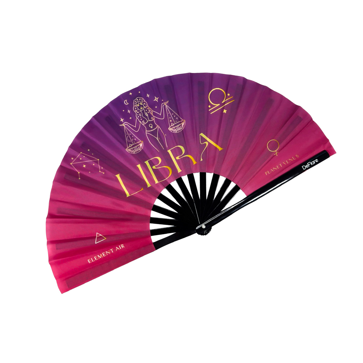 DeFlare™ | Libra Zodiac Fan | High Quality Hand Fans