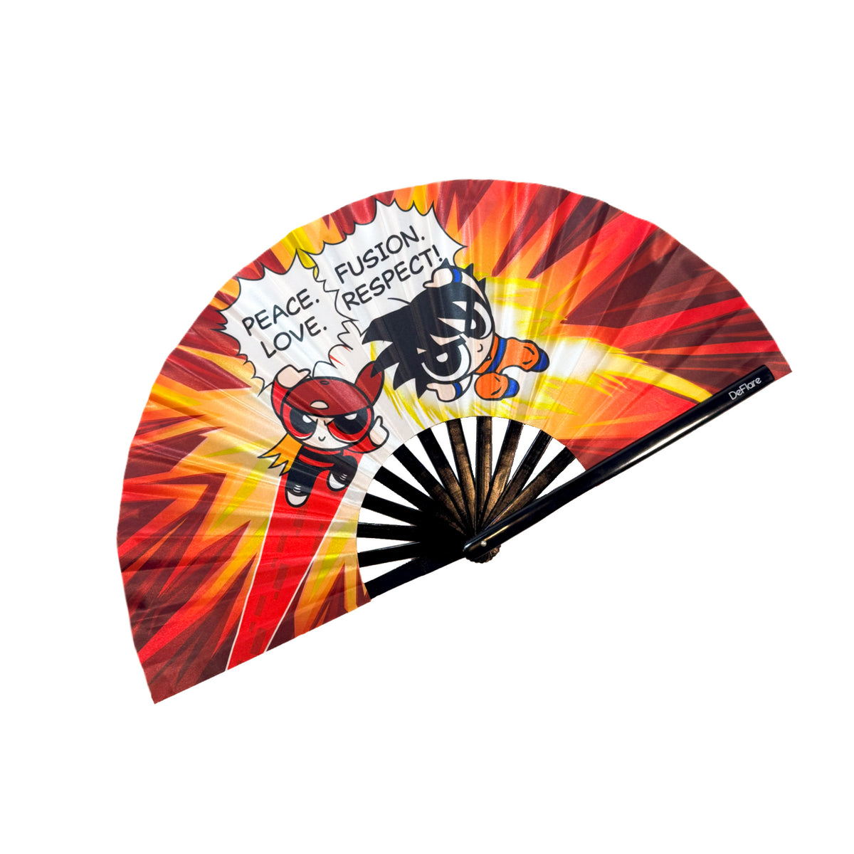 DeFlare™ | PLUR Fusion Rave Fan | High Quality Hand Fans