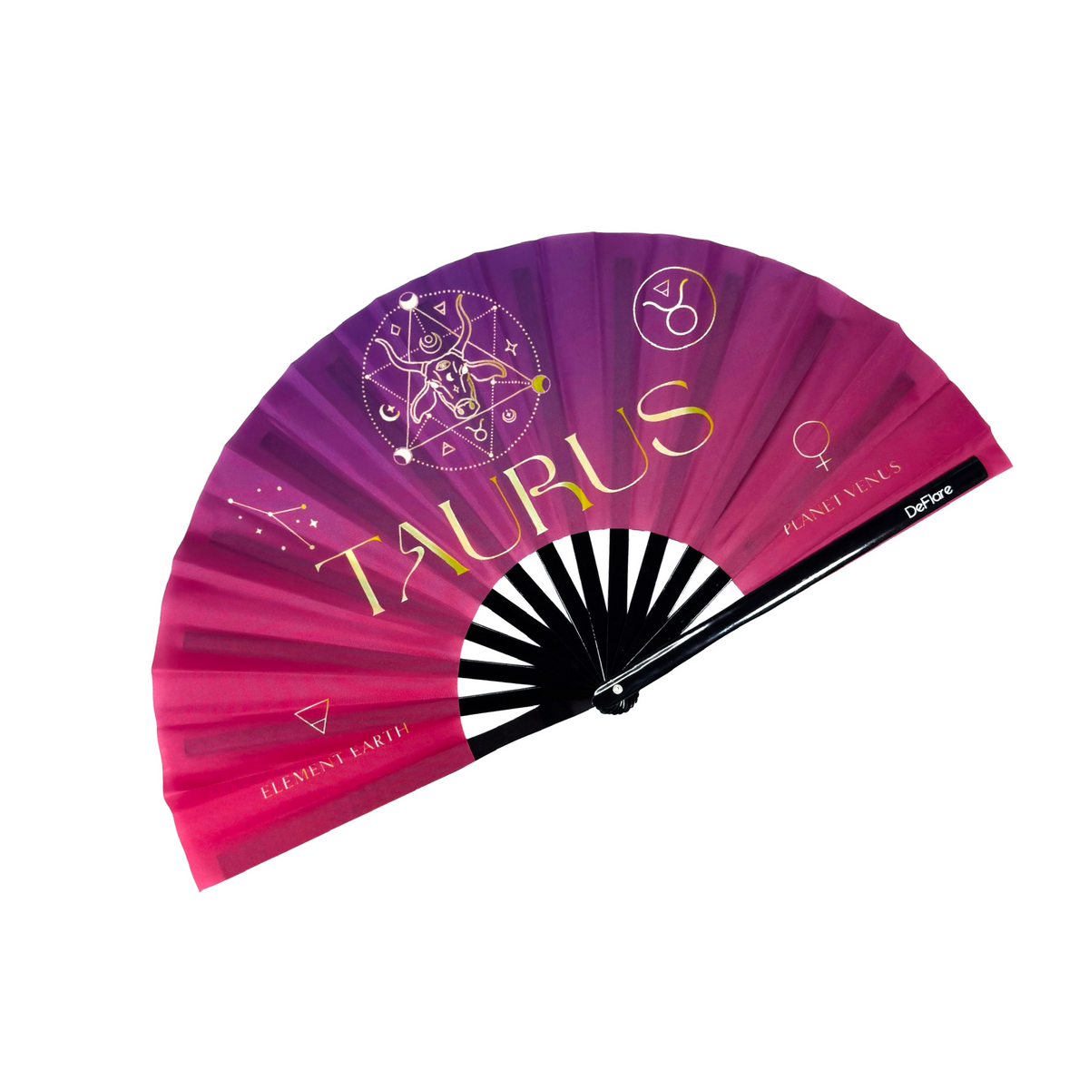 DeFlare™ | Taurus Zodiac Fan | High Quality Hand Fans